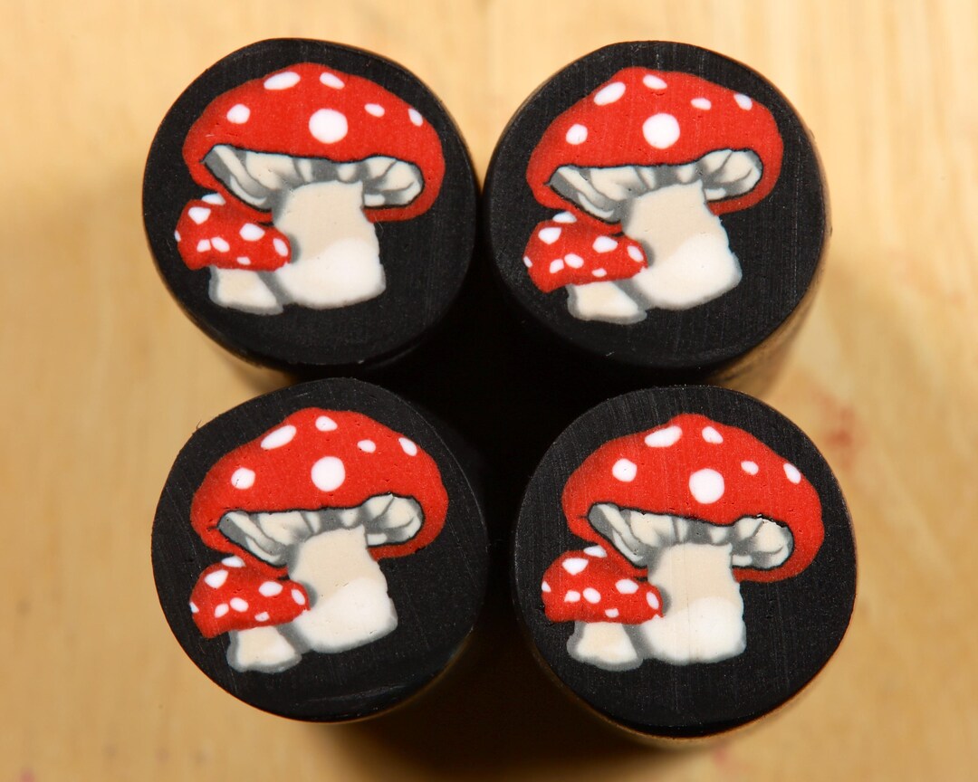 Mushroom Polymer Cane | Woodland Mushroom Cane. Fly Agaric Polymer Cane ...