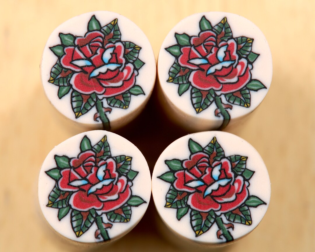 Rose Tattoo Polymer Clay Cane. Tattoo Polymer Cane. - Etsy