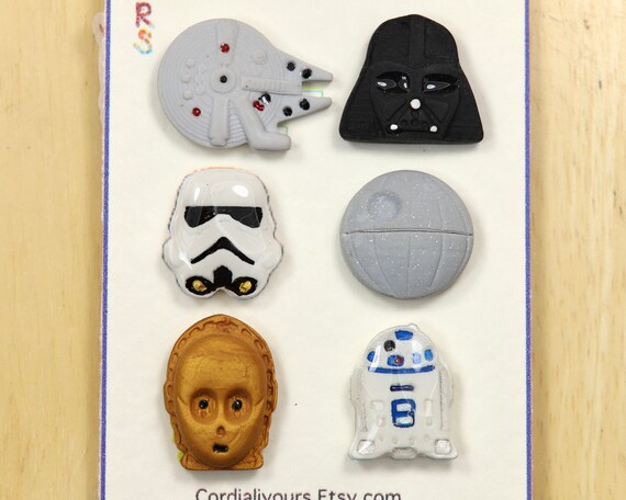 Star Wars Shank Buttons Mixed Pack Sets. Millennium Falcon - Etsy