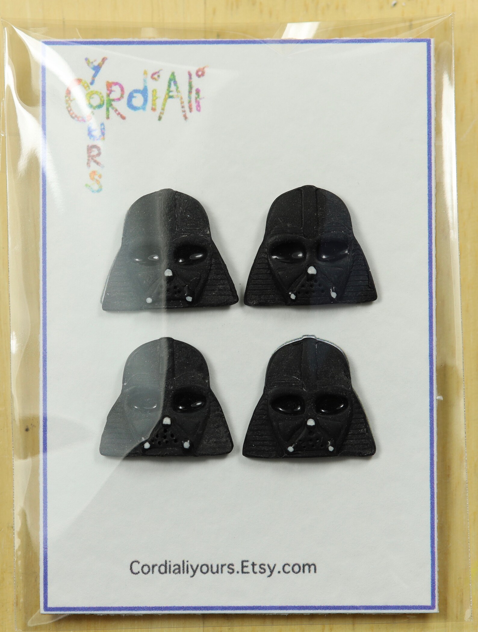 Star Wars Darth Vader 4 x Buttons with Shank. Set of 4 Star | Etsy