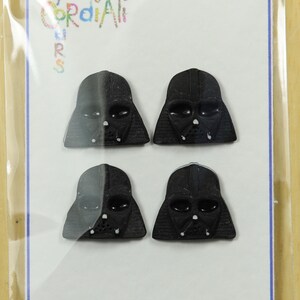 Star Wars Darth Vader 4 X Buttons With Shank. Set of 4 Star Wars ...