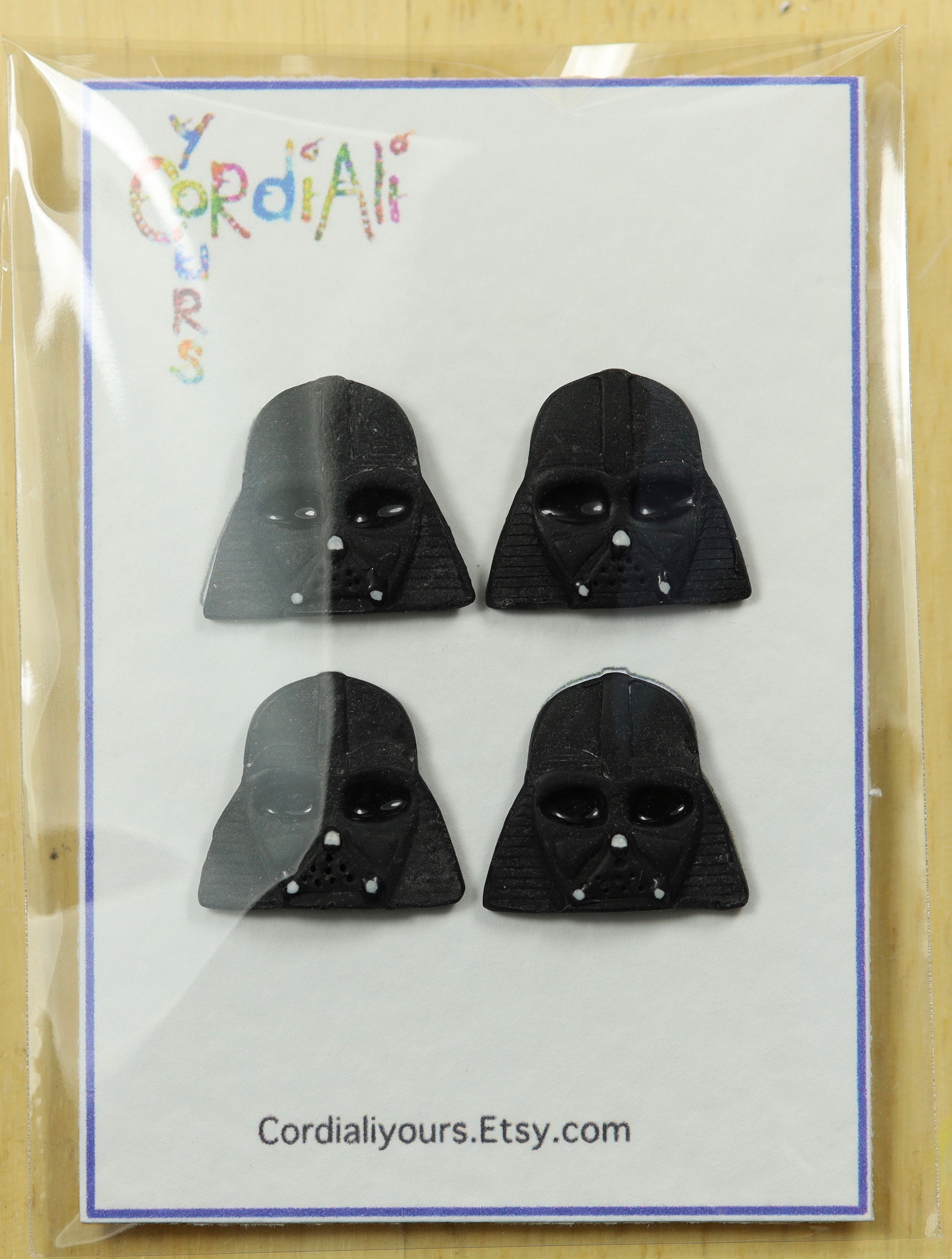 Star Wars Darth Vader 4 X Buttons With Shank. Set of 4 Star Wars ...