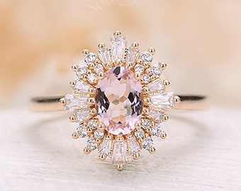 Pink Morganite Ring - Etsy