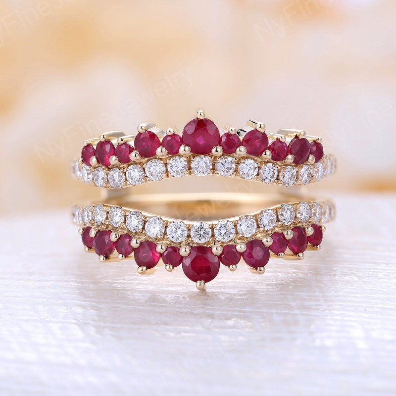 Ruby Wedding Band - Etsy
