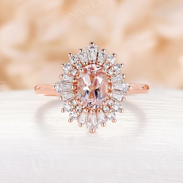 Morganite Engagement Rings - Etsy