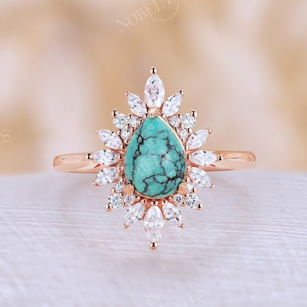 Turquoise Engagement Ring - Etsy