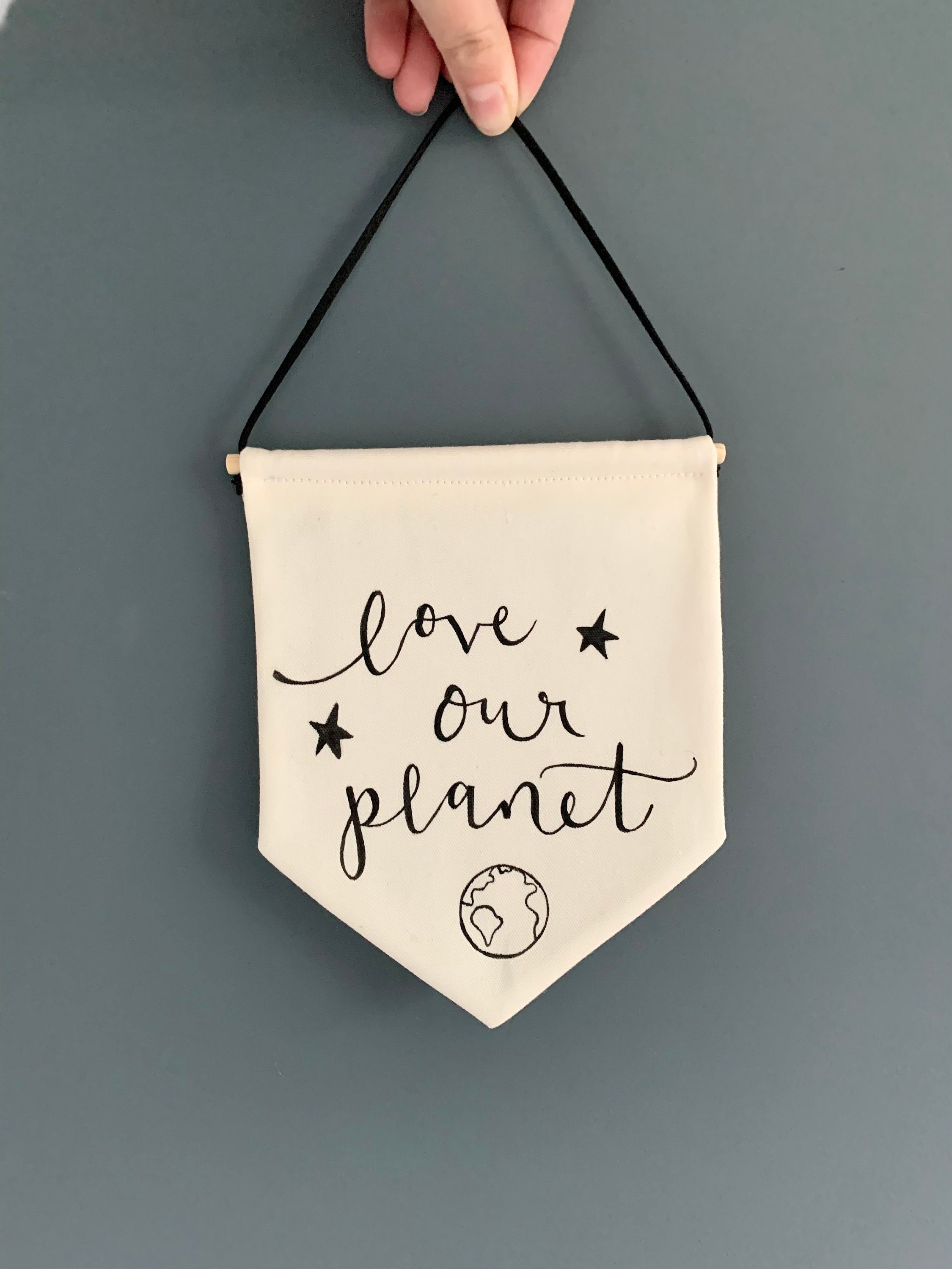 Love Our Planet Banner Flag - Etsy