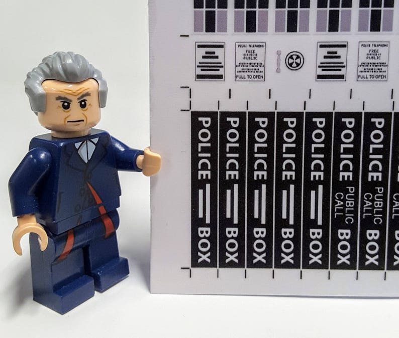 Custom Clear Vinyl Stickers for Lego TARDIS - Etsy