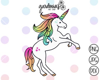 Unicorn clip art | Etsy