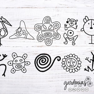 Petroglyph Taino Bundle, Puerto Rico Bundle, Petroglyph Cut Files ...