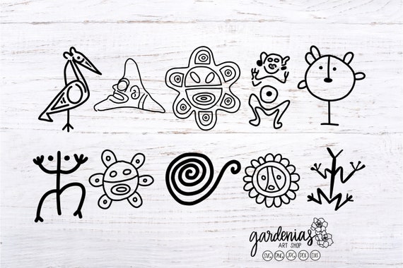 Petroglyph Taino Bundle Puerto Rico Bundle Petroglyph Cut | Etsy Hong Kong