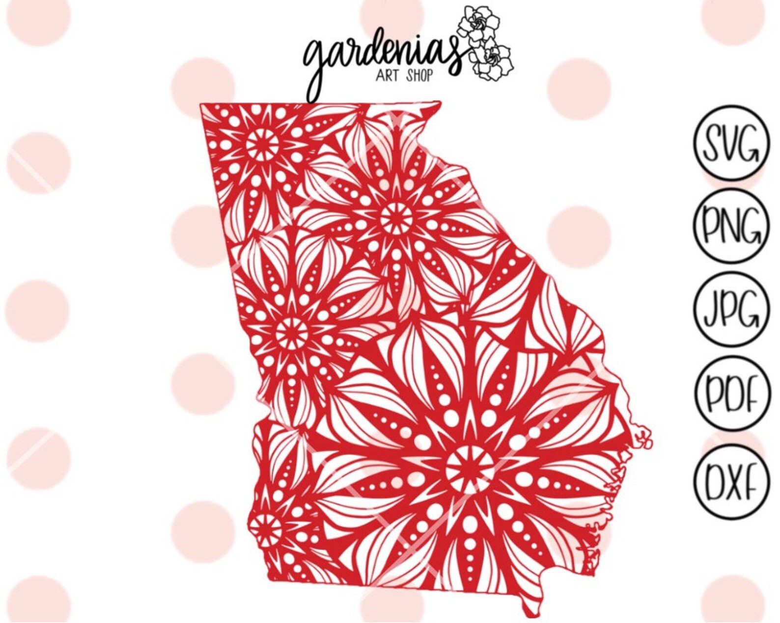 Georgia Mandala Svg Georgia Svg Mandala Svg Georgia Mandala - Etsy