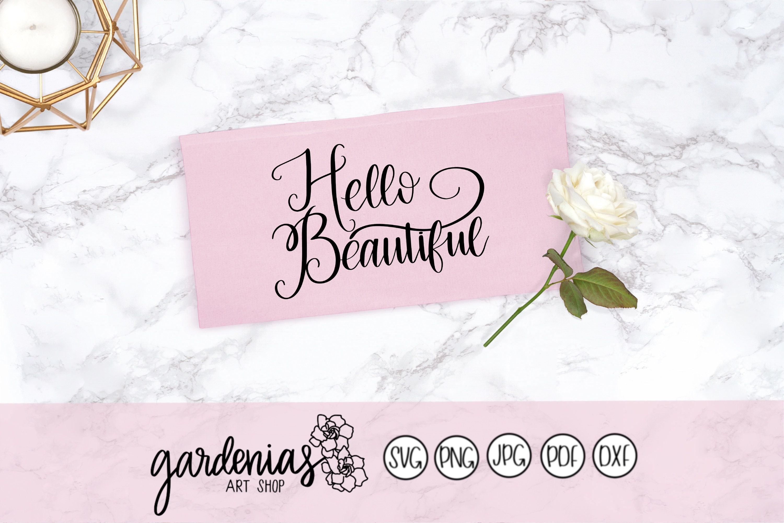 Hello Beautiful Svg Hello Beautiful Cut File Hello Beautiful | Etsy