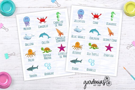 Printable Sea Animals Matching Game Memory Game Learning | Etsy