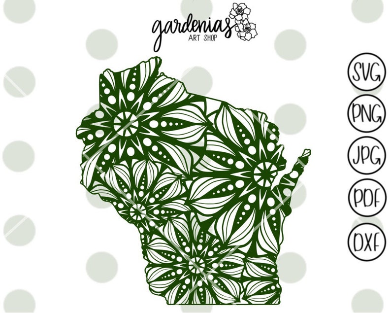 Wisconsin Mandala Svg Wisconsin Svg Mandala Svg States Svg | Etsy