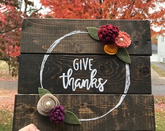 Give thanks sign | Etsy