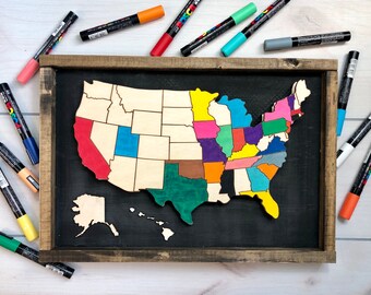 World Map Fill In - Etsy