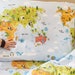 Grey Map Bedding Set, Map Toddler Set, Kids Bedding Set, Map Twin Set ...