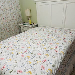 Wildflower Cotton Pillowcase, Wild Flowers Bedding Set, Wildflowers ...