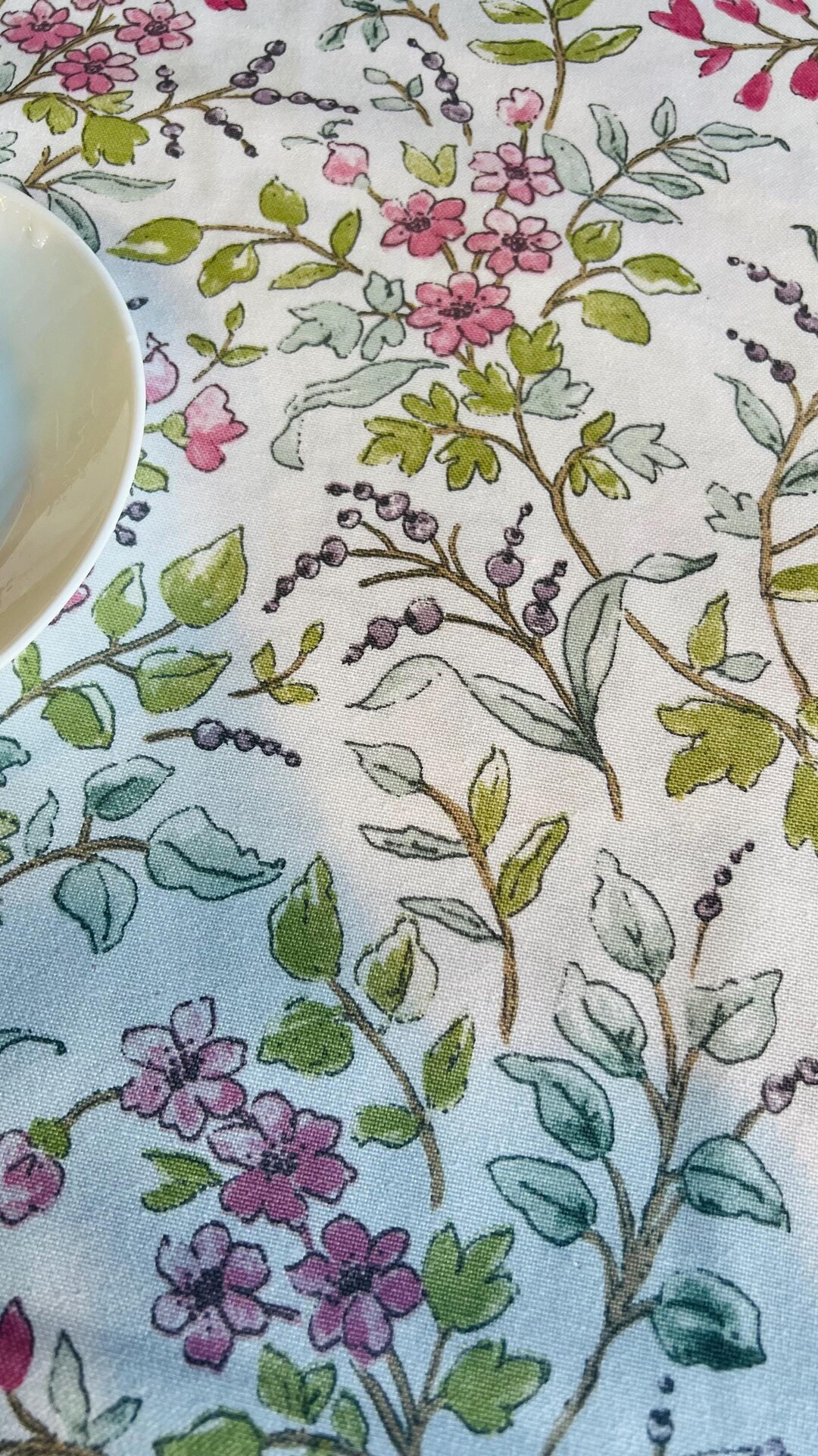 Pink Wildflower Tablecloth, Pink Waterproof Table Cover, Pink Flower ...