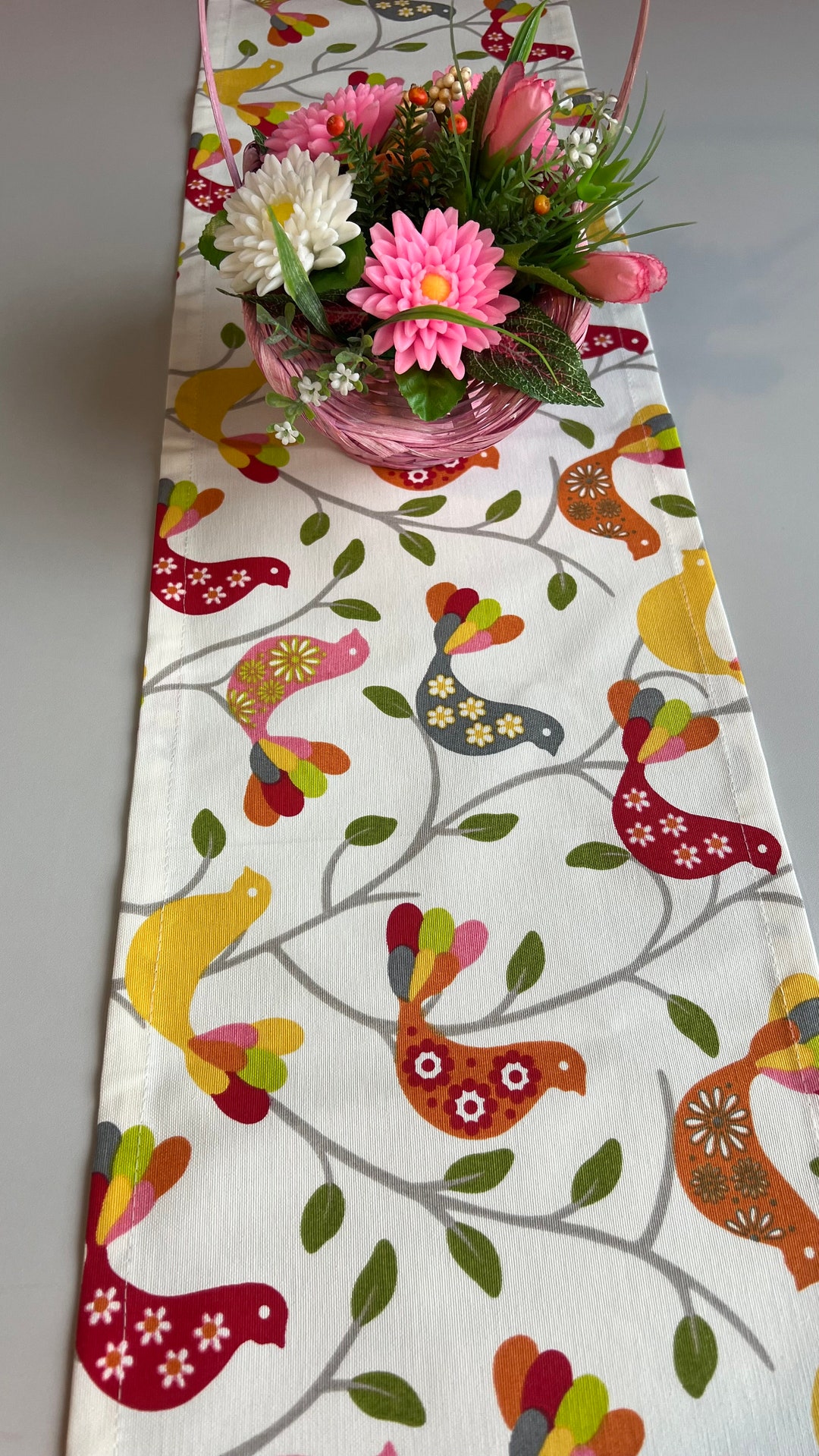 Dove Birds Waterproof Table Runner, Birds Waterproof Table Napkins ...