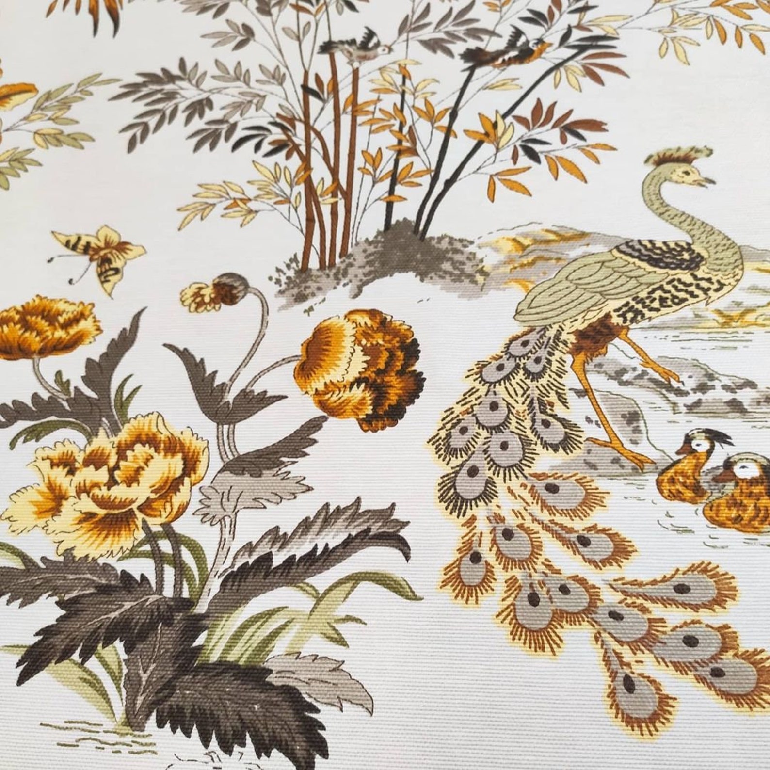 Peacock Tablecloth, Birds Tablecloth, Teflon Tablecloth, Dirty-proof ...