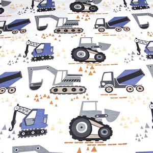 Blue Excavator Tractors Construction Equipment Pillowcases Sheets Duvet ...