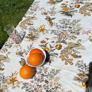 Peacock Tablecloth, Birds Tablecloth, Teflon Tablecloth, Dirty-proof Tablecloth, Waterproof ...