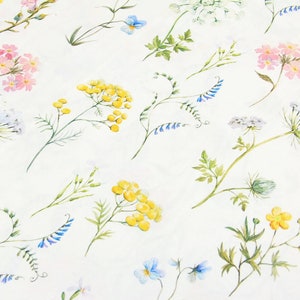 Wildflower Cotton Pillowcase, Wild Flowers Bedding Set, Wildflowers ...