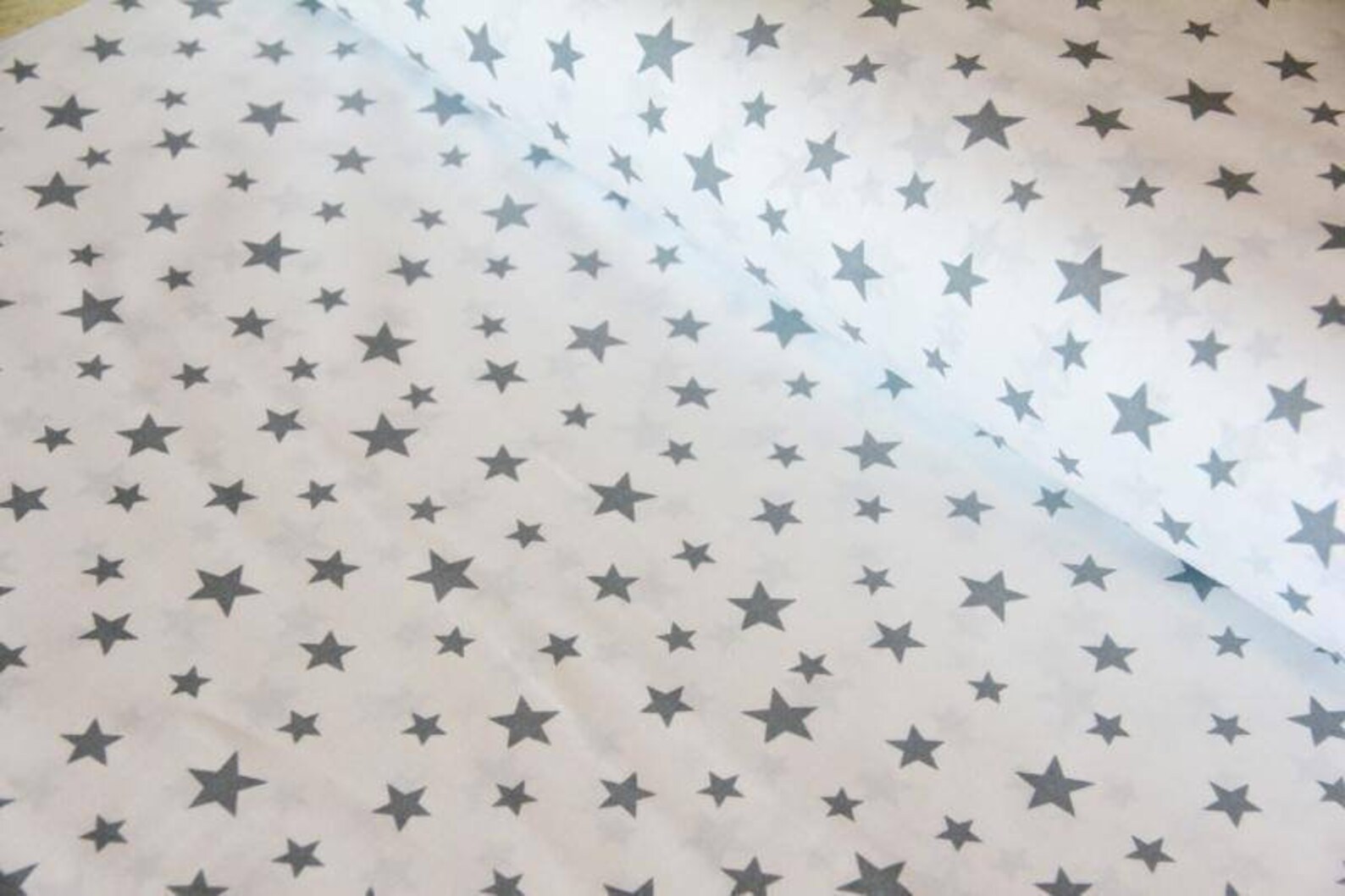 White Stars on Gray Print Fabric Gray on White Stars Print | Etsy