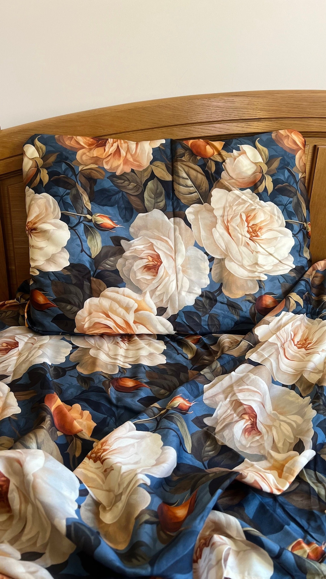 Big Gold Flowers Satin Bed Linen, Black Satin Sheet Sets, Black Cotton ...