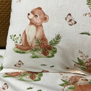 Cute Forest Bedding Set, Woodland Animals Cot Bed, Forest Animals ...