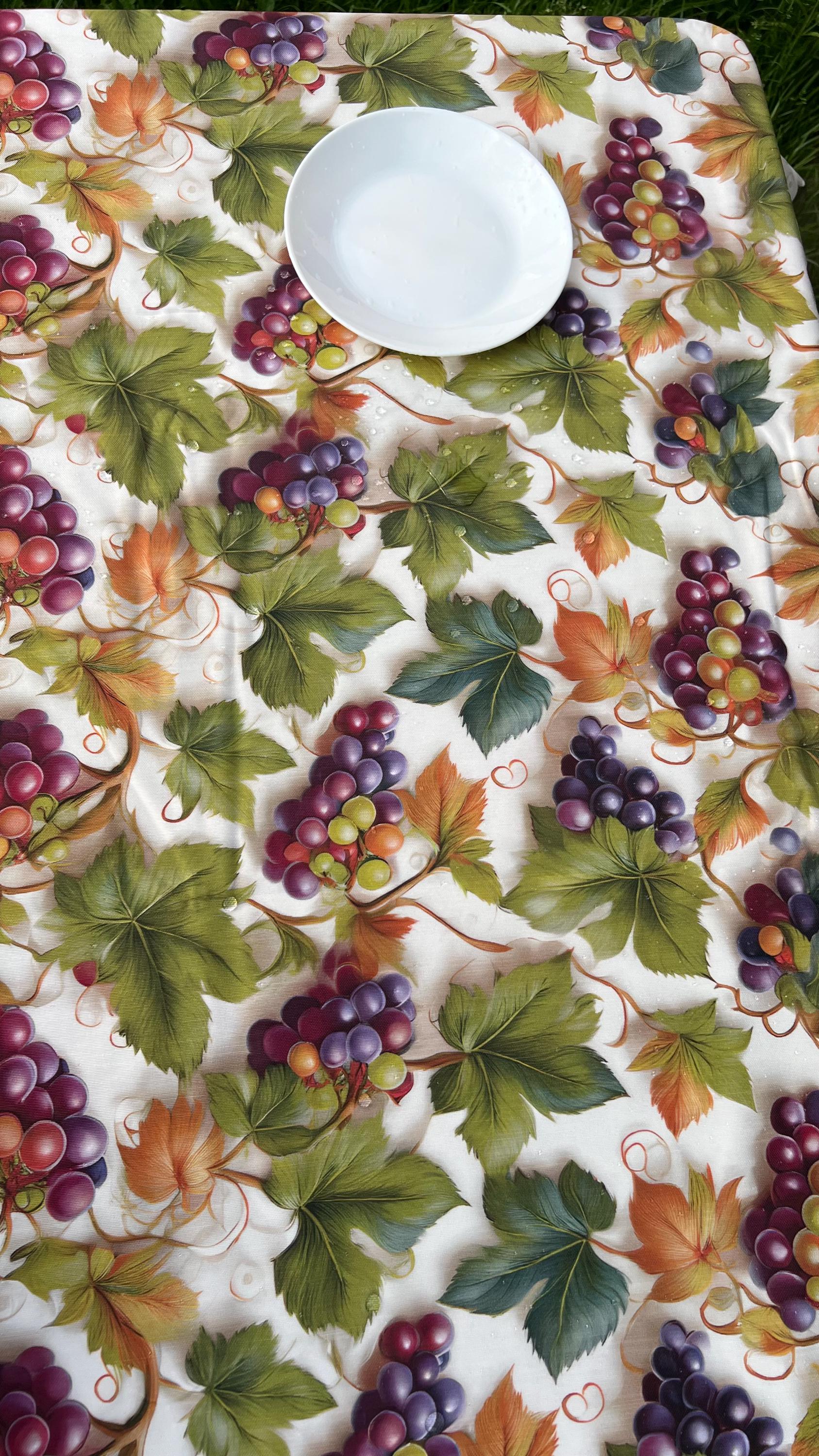 Grape Tablecloth, Waterproof Grape Tablecloth, Autumn Tablecloth ...