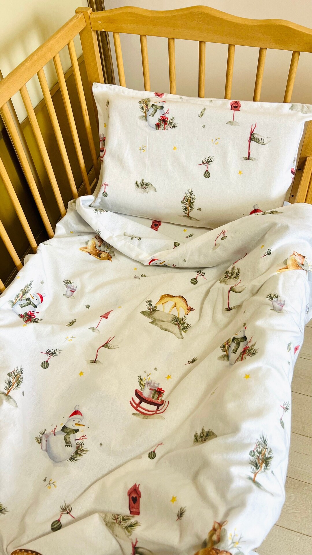 Snowman Flannel Toddler Set, Christmas Flannel Toddler Comforter ...