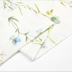 Wildflower Cotton Pillowcase, Wild Flowers Bedding Set, Wildflowers ...