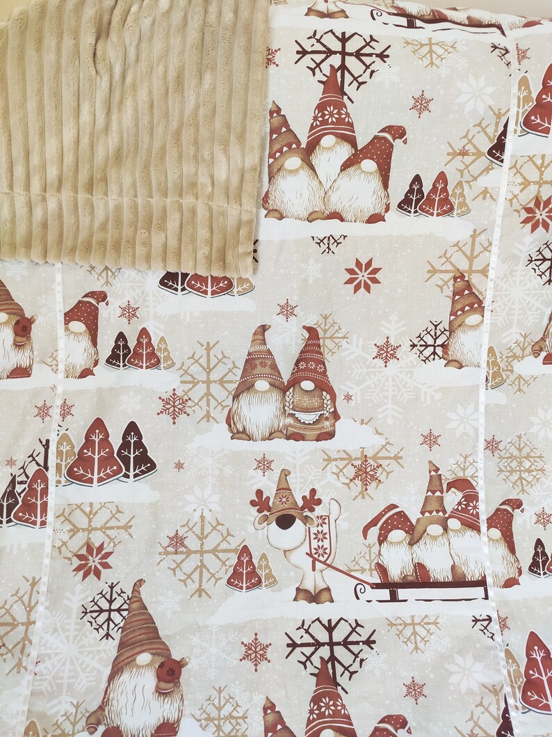 Christmas Plush Blanket, Christmas Gnomes Blanket, Christmas Gift Kids ...