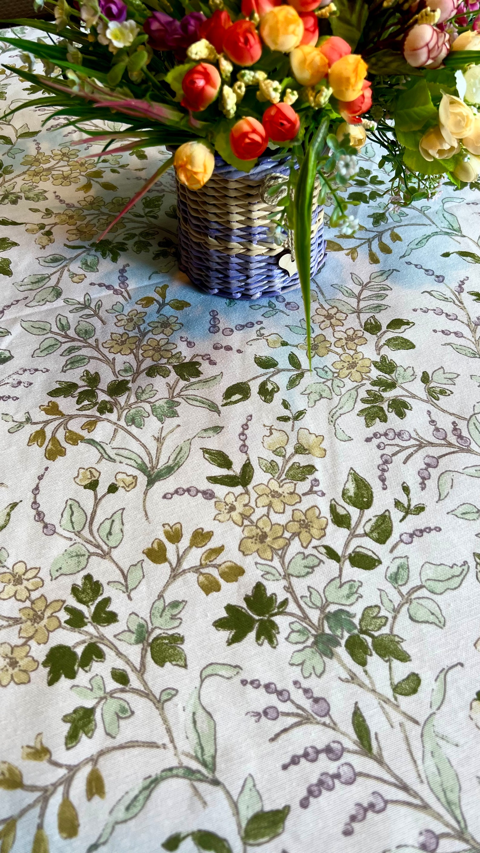 Wildflowers Waterproof Tablecloth, Wildflowers Table Napkins ...