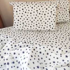 Blue Stars Pillowcases, Blue Stars Bedding Set, Blue Stars Toddler Set ...