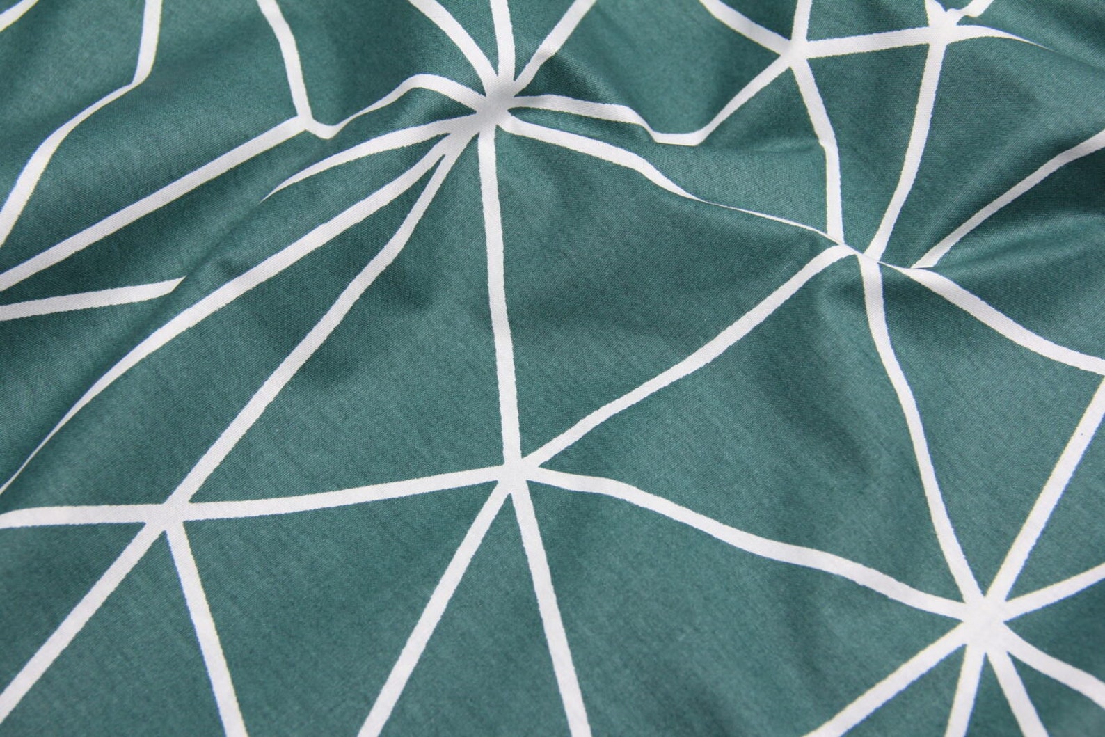 Emerald Pillowcase, Emerald Geometric Bedding Set, Emerald Sheets ...