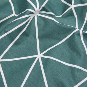Emerald Pillowcase, Emerald Geometric Bedding Set, Emerald Sheets ...