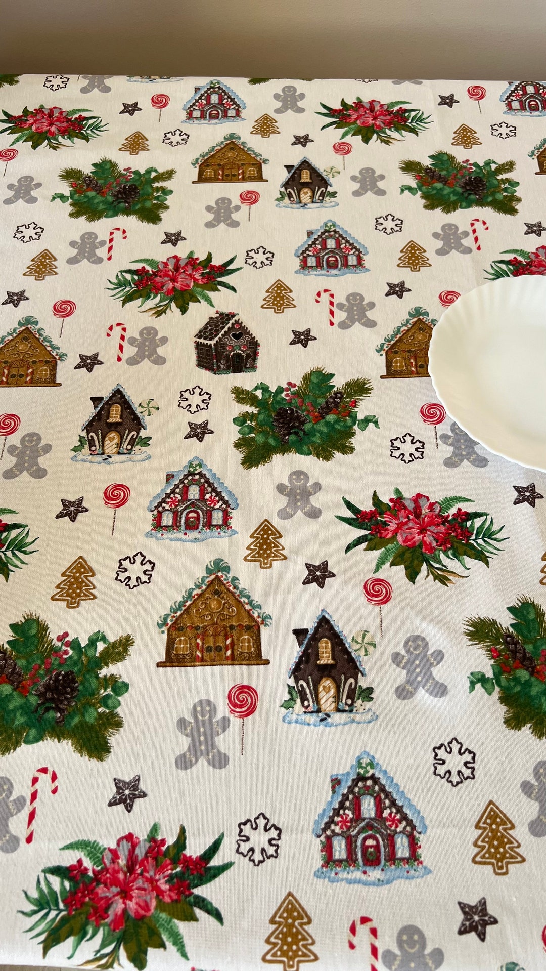 Big White Christmas Tablecloth Waterproof Decor Home - Etsy