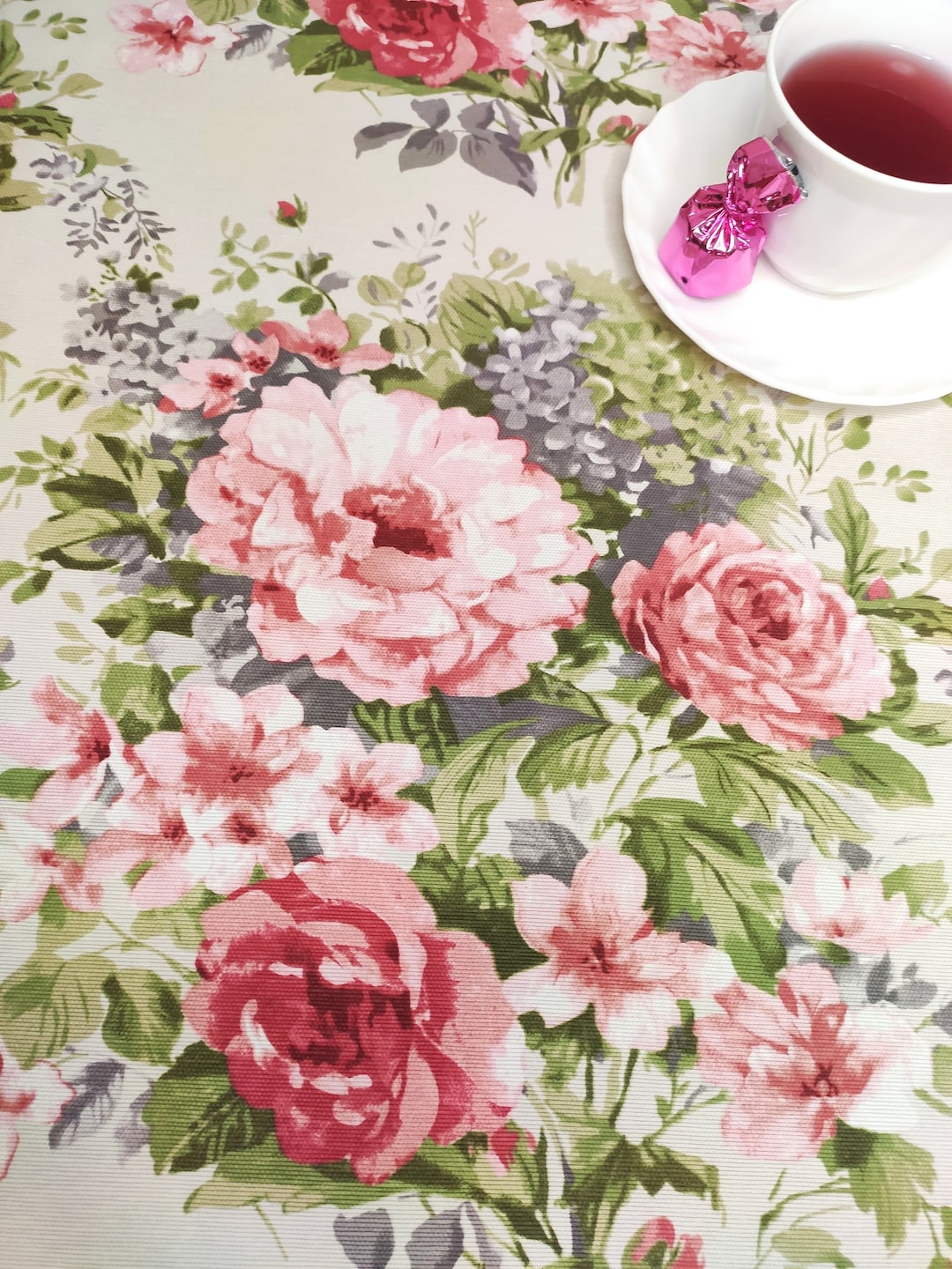 Big Flowers Tablecloth Flower Waterproof Table Cover Teflon - Etsy