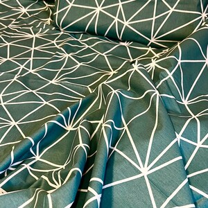 Emerald Pillowcase, Emerald Geometric Bedding Set, Emerald Sheets ...