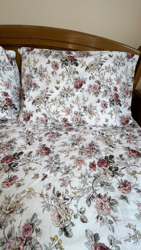 Red Flowers Bedding Set Red Roses Bedding Set Roses Sheets - Etsy