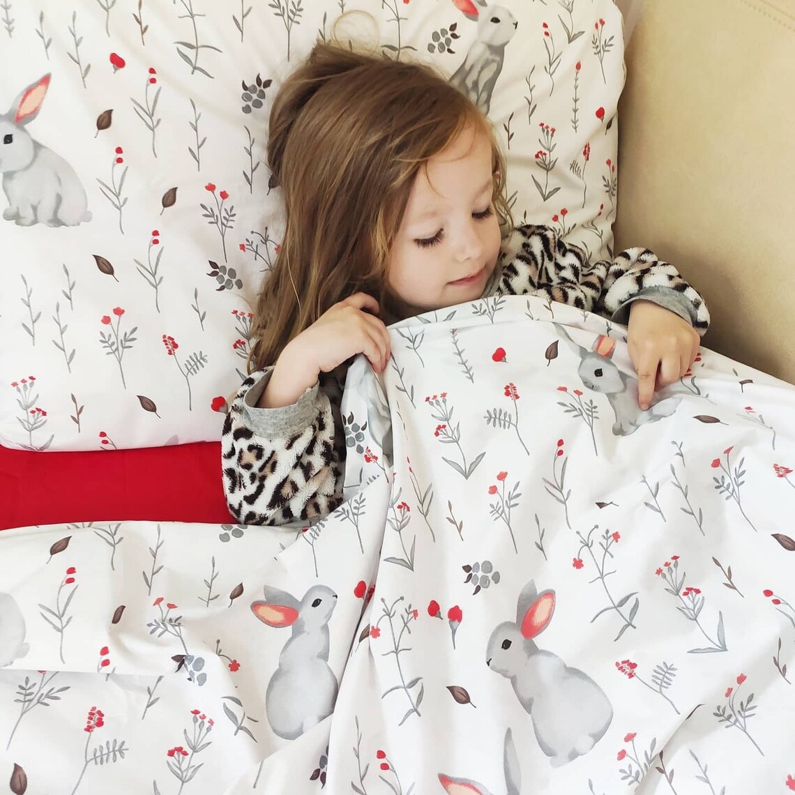 Rabbit Pillowcase, Bunny Rabbit Kids Set, Hare Bunny Toddler Set ...