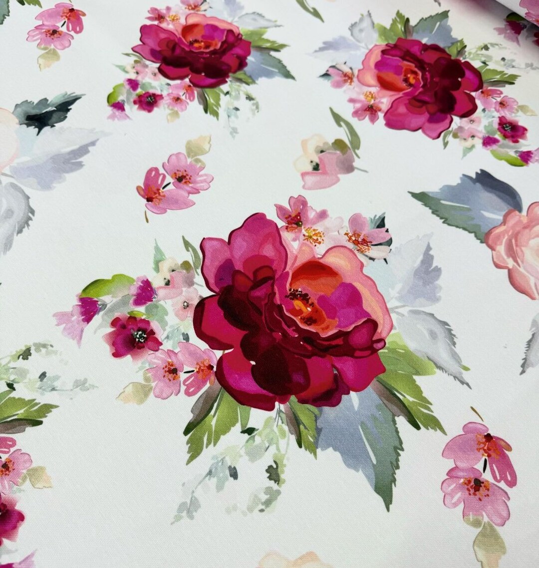 Big Dog-roses Flowers Waterproof Tablecloth, Big Brier Waterproof Table ...