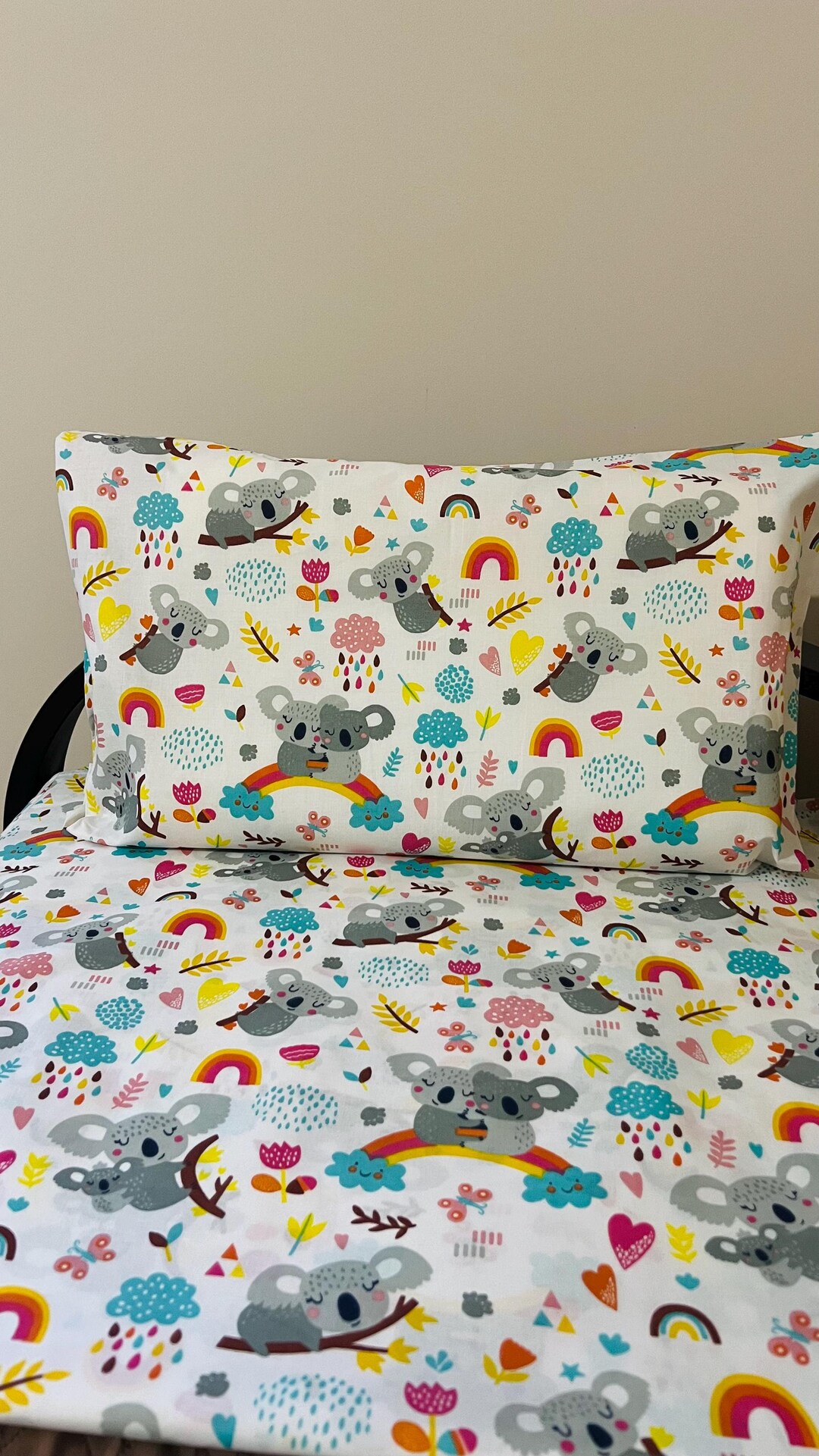 Sleeping Koalas Kids Bedding Set, Koala Animal Cot Bed, Koalas Kids ...