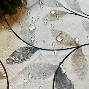 Beige Grey Leaves Tablecloth, Big Waterproof Leaves Tablecloth, Leaves ...