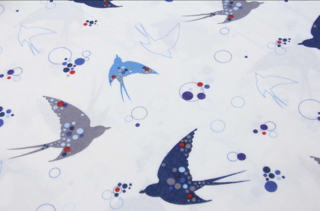 Birds Martlet Flannel Pillowcases Sheets Sets, Queen King Flannels Bed ...