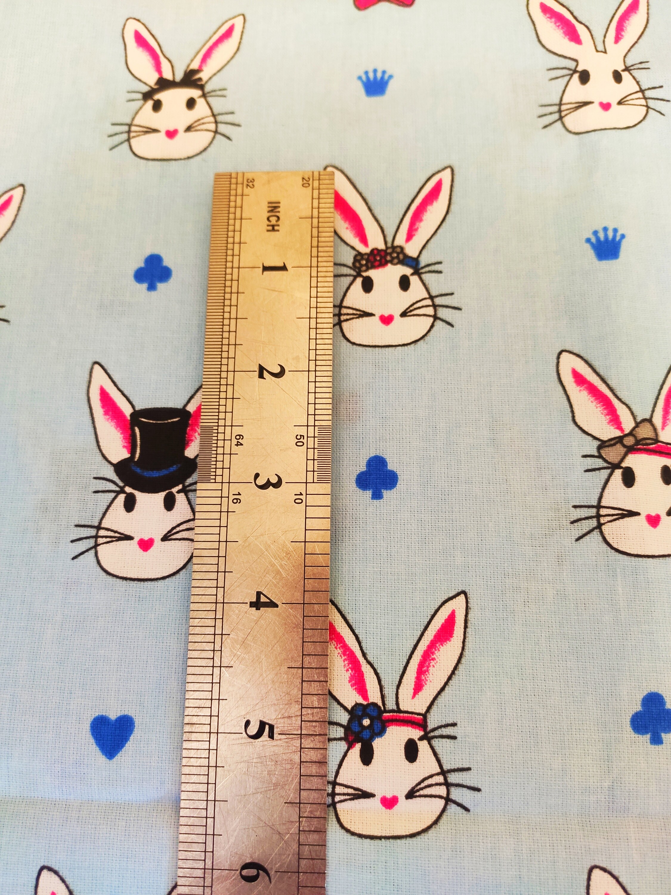Rabbits Fabric 24 Rabbits Cotton Fabric Rabbit Fabric - Etsy UK